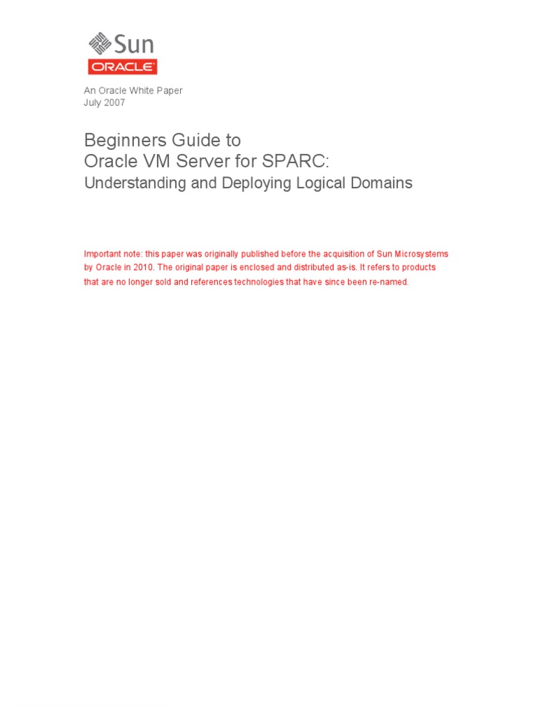 Solaris LDOMs | PDF | Operating System | Kernel (Operating System)