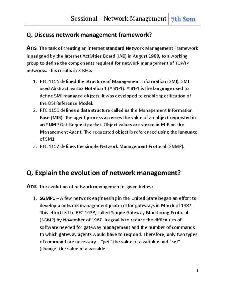 Network Management Sessionals | PDF | Communications Protocols | Computer Network