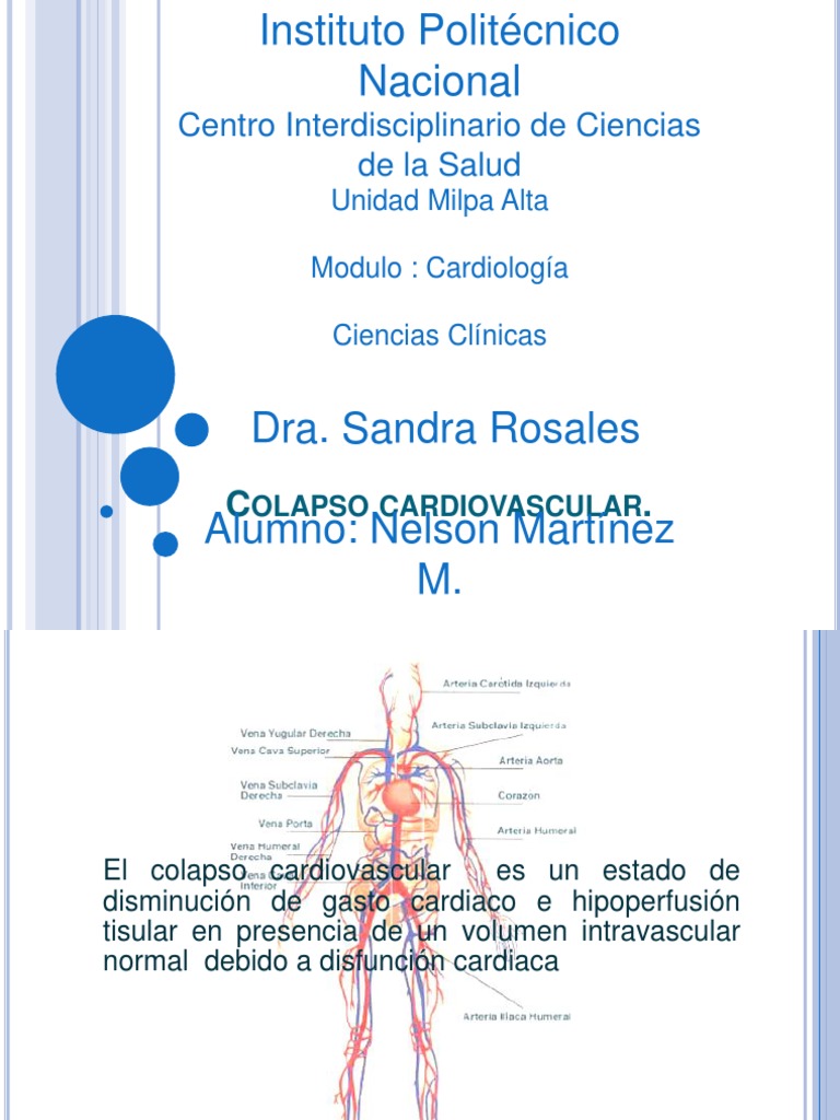 Colapso Cardiovascular | PDF | Infarto de miocardio | Corazón