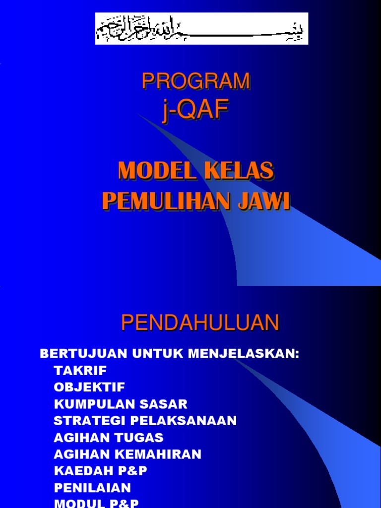Modul Kelas Pemulihan Jawi Model J-qaf-A | PDF