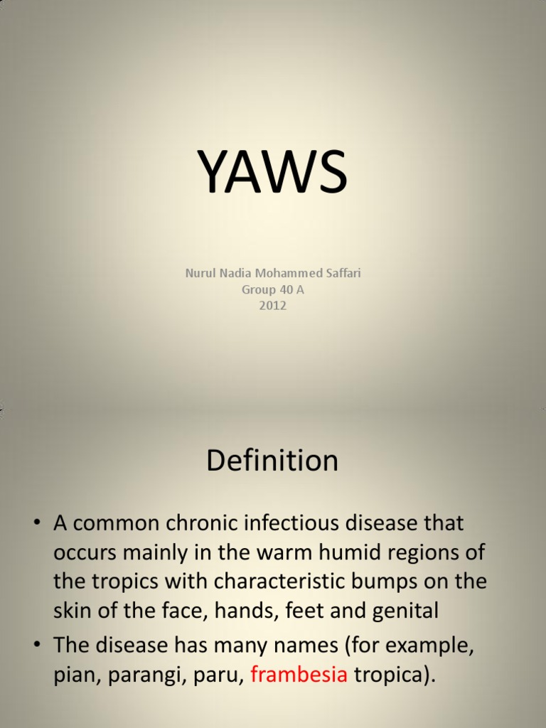 Yaw (Tropical Syphilis) | Cutaneous Conditions | Dermatology