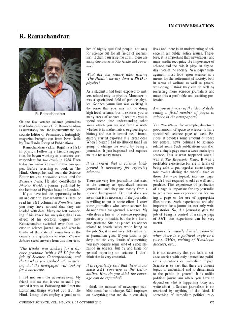Science in The Indian Media | PDF | Journalism | News