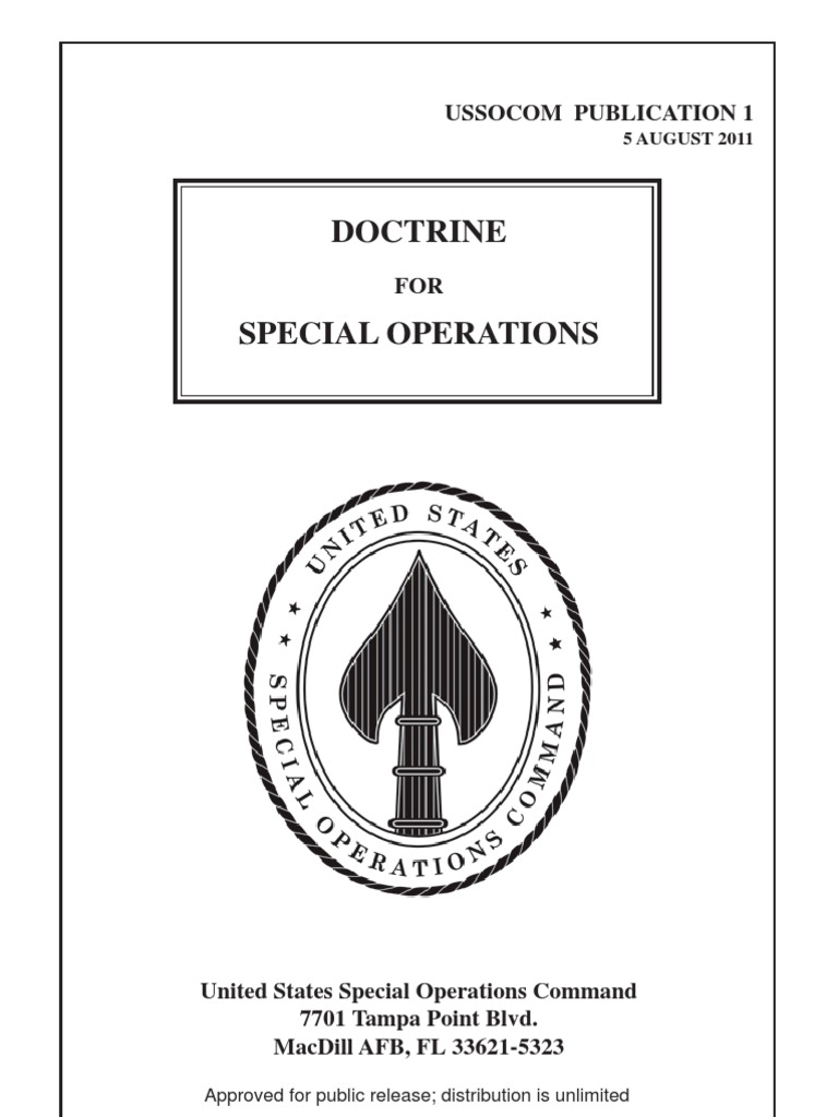 Ussocom Pub 1 | United States Special Operations Command | Military