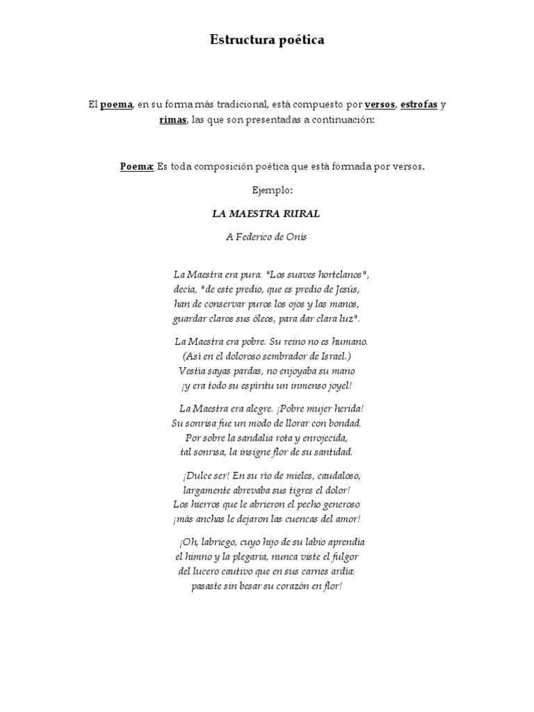 Estructura Poetica | PDF | Rima | Formas narrativas