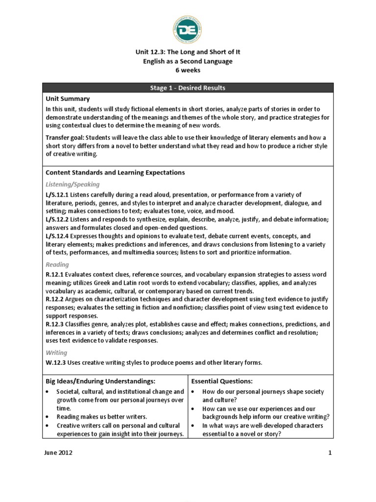 12.3 The Long and Short | PDF | Reading (Process) | Semiotics