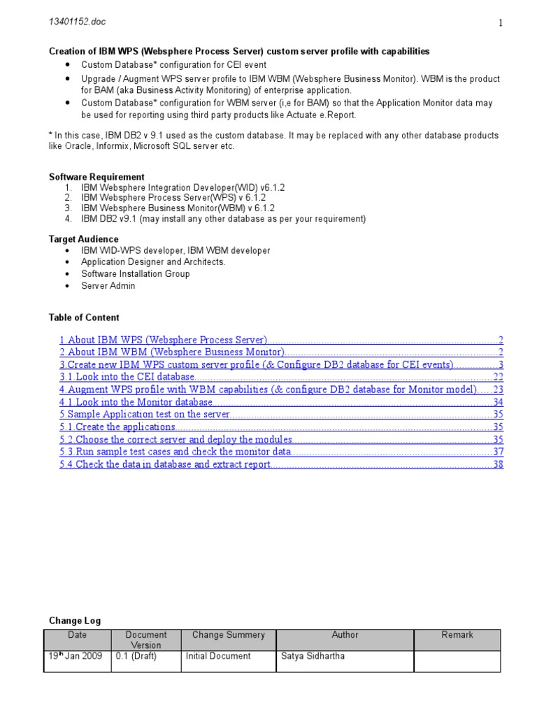 Creation of Websphere Process Server Custom Server Profile | PDF | Ibm ...