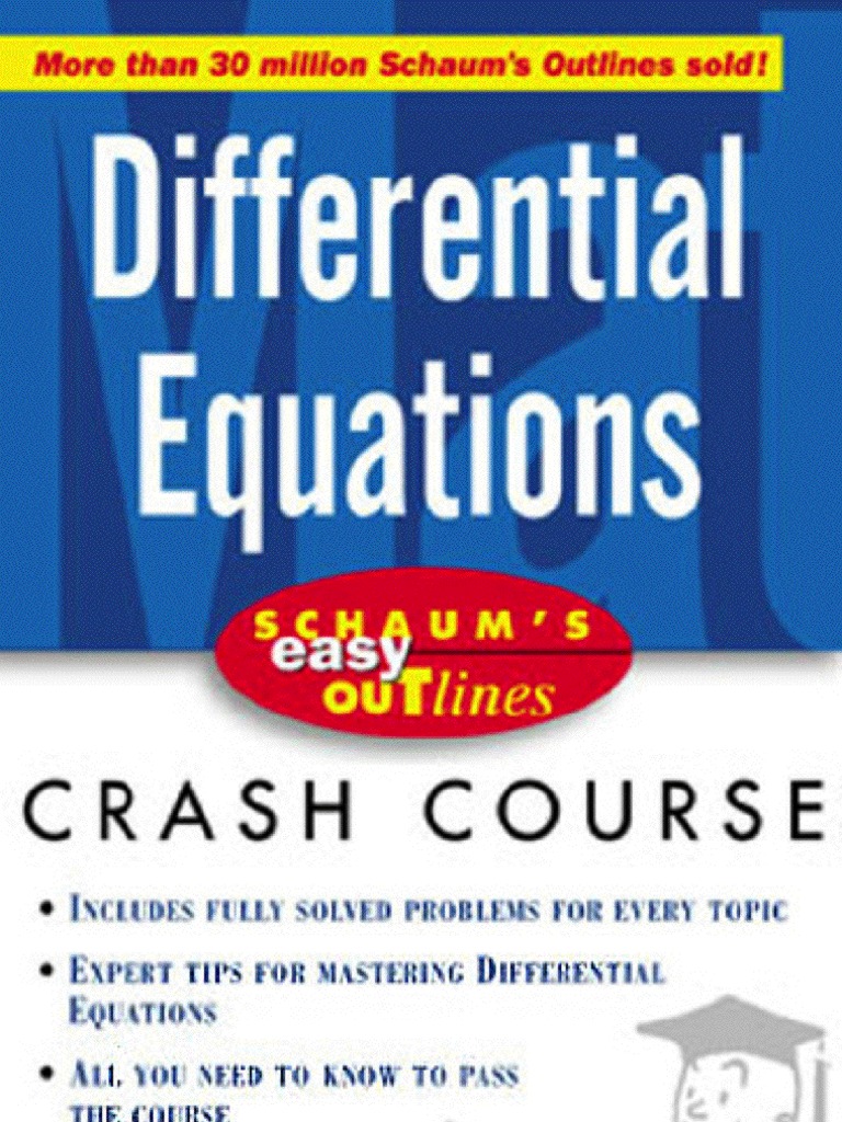 Bronson Schaum S Easy Outline Differential Equations Crash Course 3077 ...