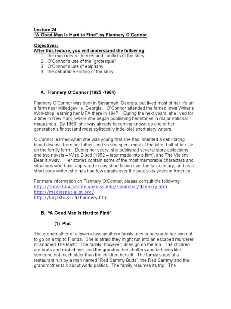 Understanding O'Connor's Classic Story 'A Good Man Is Hard to Find ...