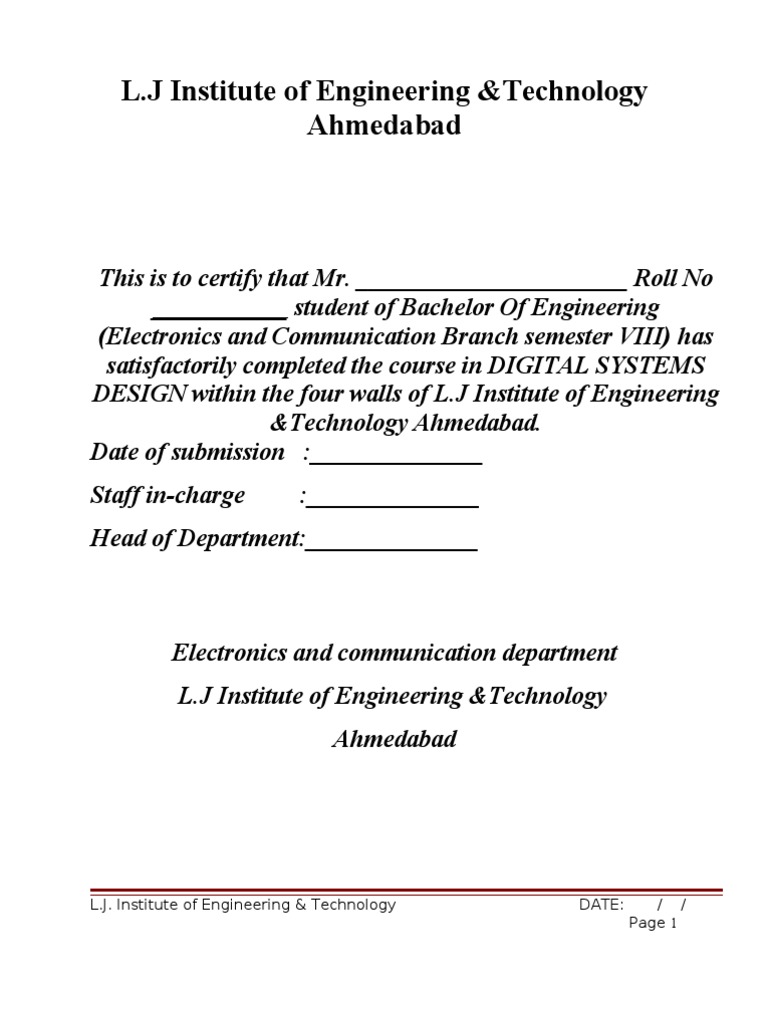 DSD Lab Manual | PDF | Vhdl | Hardware Description Language