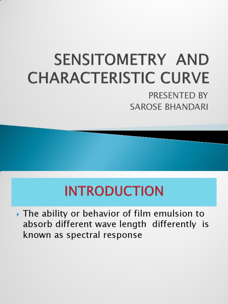 Sensitometry and Characteristic Curve | PDF | Exposure (Photography ...