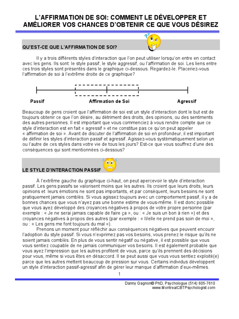 L Affirmation de Soi | PDF