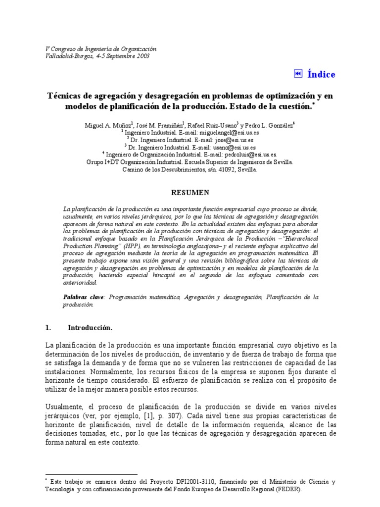 Agregacion y Desagregacion PDF | PDF | Programación lineal ...