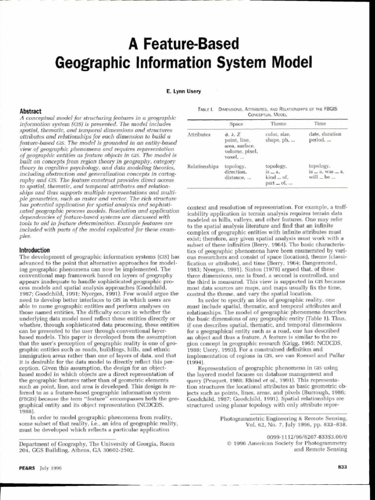 1996 Jul 833-838 | PDF | Geography | Spatial Analysis