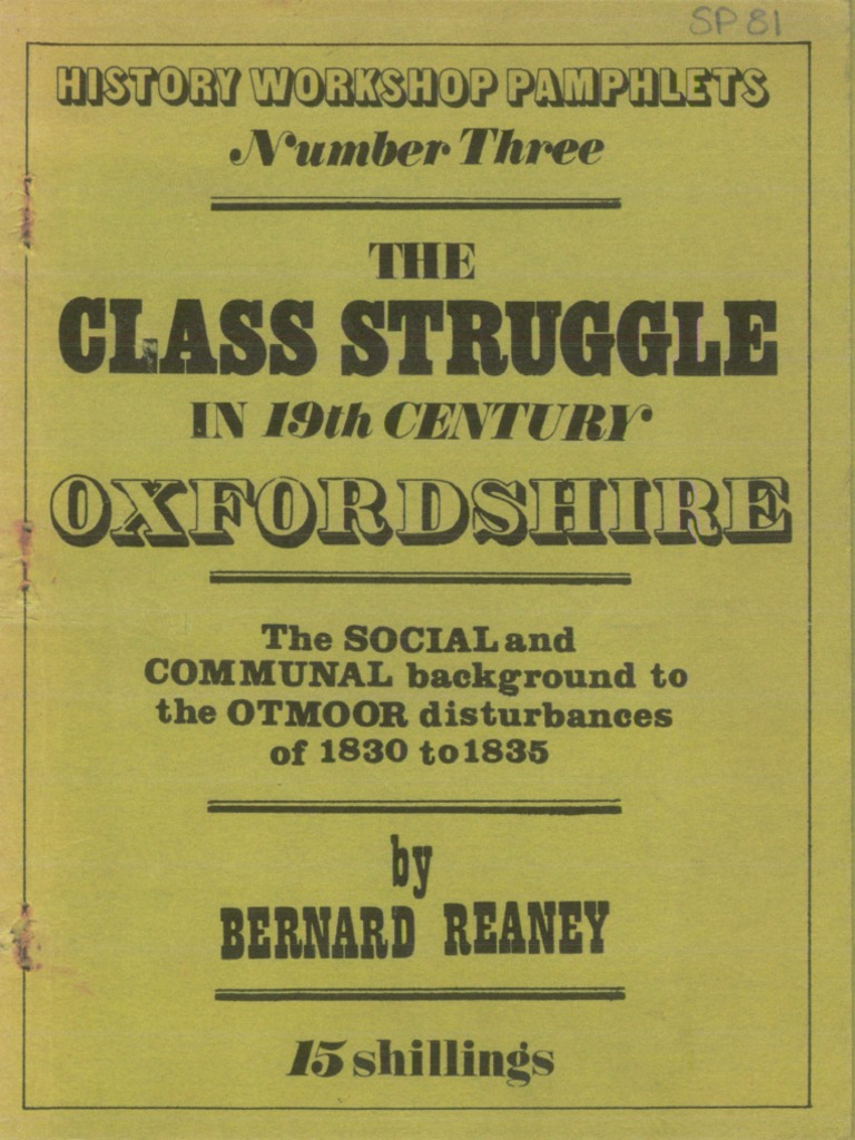 History Workshop Pamphlets 3: The Class Struggle in 19th Century ...