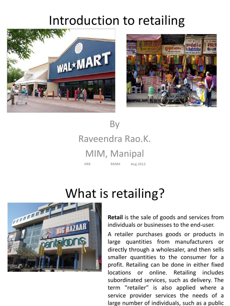 Introduction To Retailing | PDF | Retail | Retailing