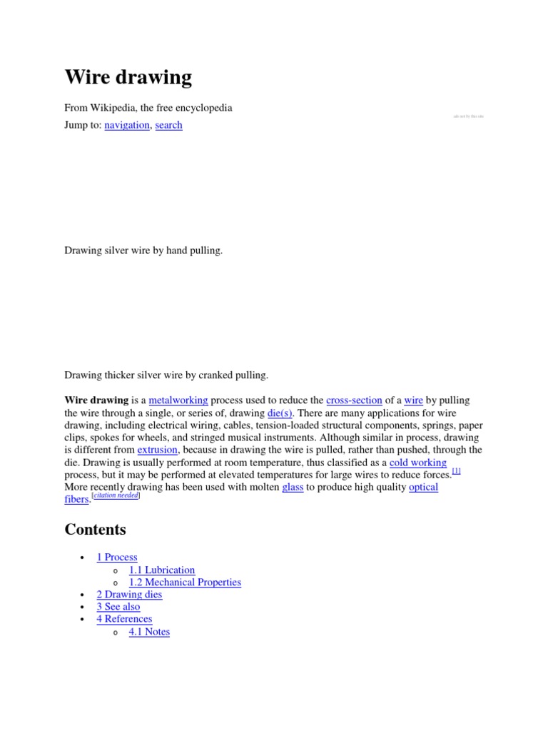 Wire Drawing | PDF | Wire | Metalworking