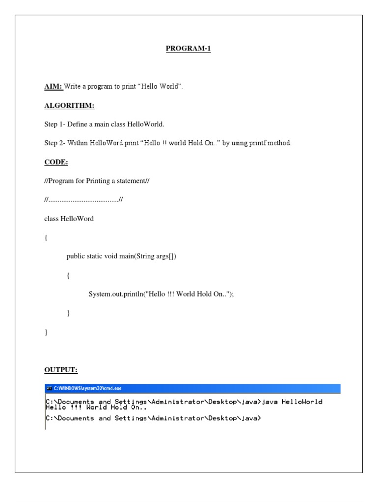 Java Journal | PDF | Method (Computer Programming) | Inheritance ...