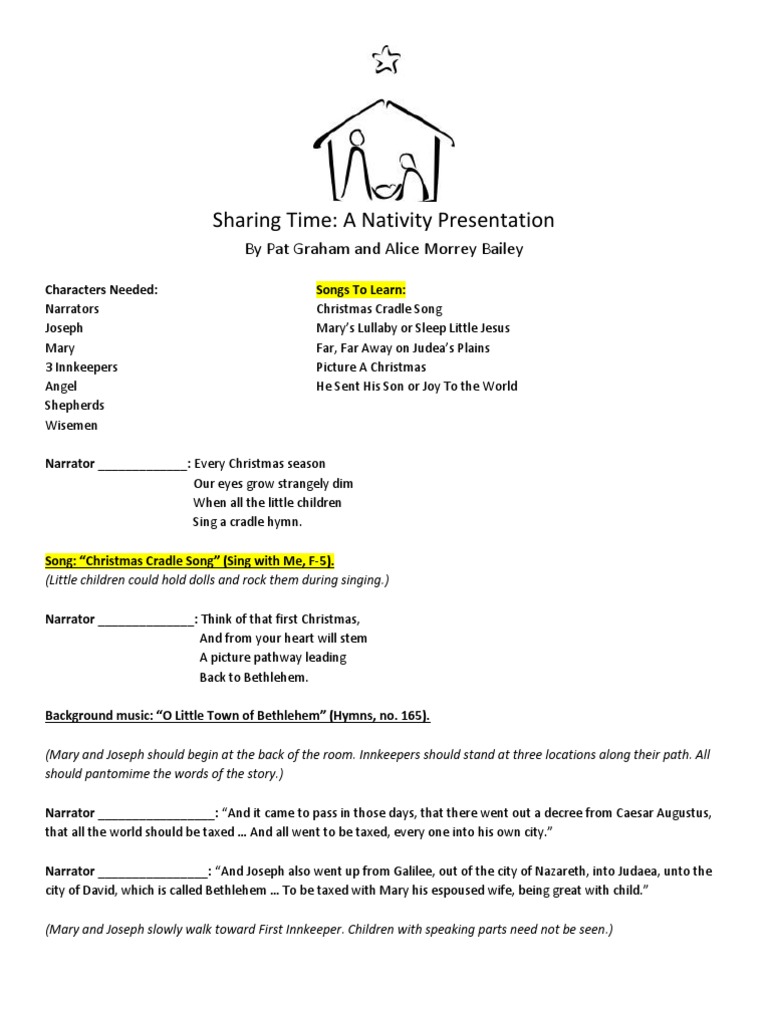 Nativity Play Script for Children | PDF | Biblical Magi | Saint Joseph