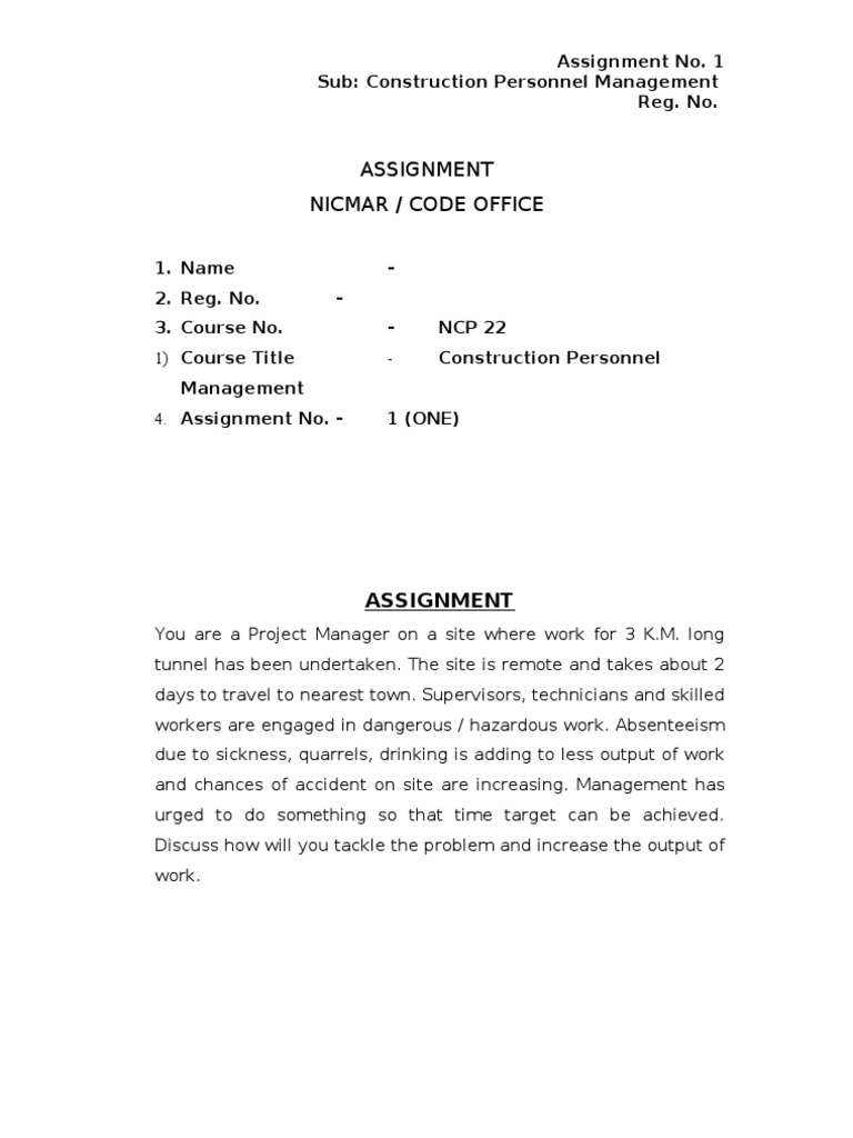 Construction Personnel Management Strategies | PDF | Motivation ...