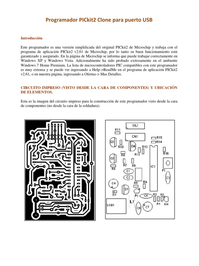 Programador PICkit2 Clone - Javizho | PDF | USB | Microcontrolador