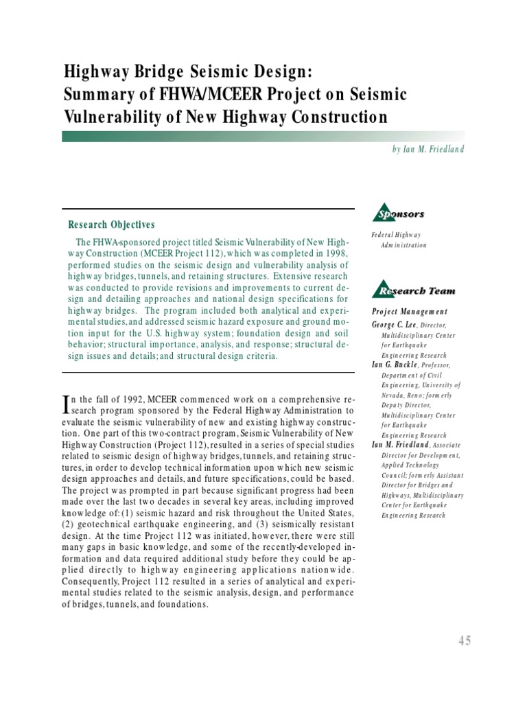 Highway Bridge Seismic Design | PDF | Earthquake Engineering | Earthquakes