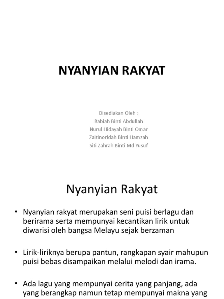Nyanyian Rakyat | PDF