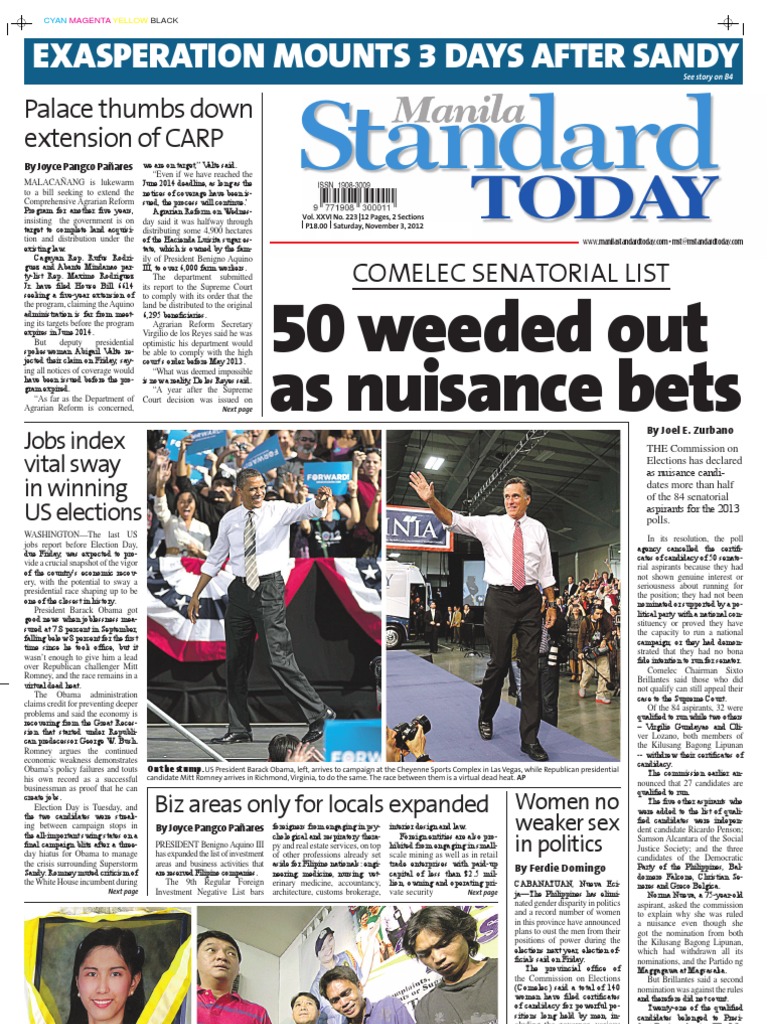 Manila Standard Today -- Saturday (November 03, 2012) issue ...