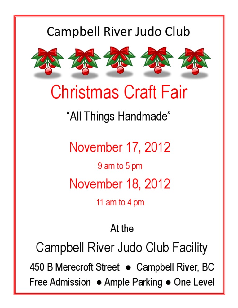 Judo Christmas Craft Fair Poster | PDF