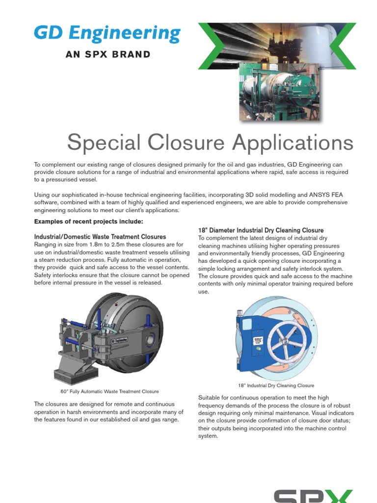 Special Closures Literature2 | PDF | Safety | Engineering