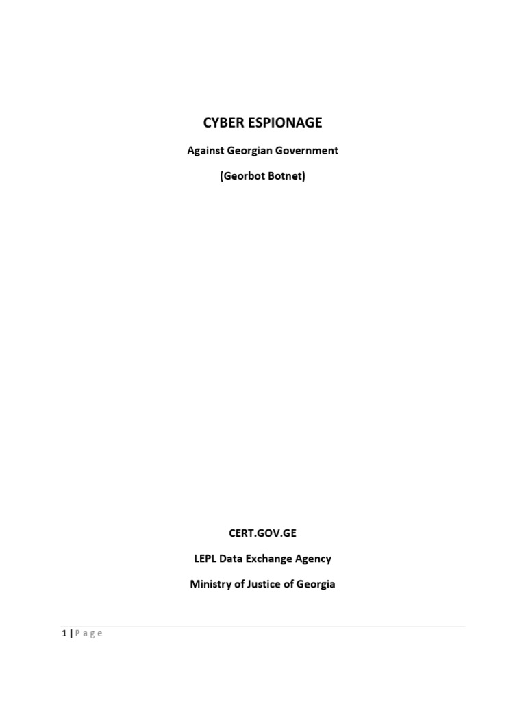 KGB - Cyber Espionage Investigation Report | PDF
