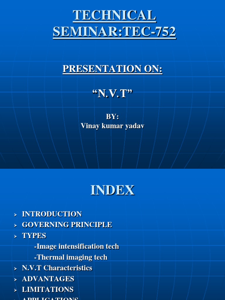 Night Vision Technology (NVT) | PDF | Thermography | Physical Phenomena