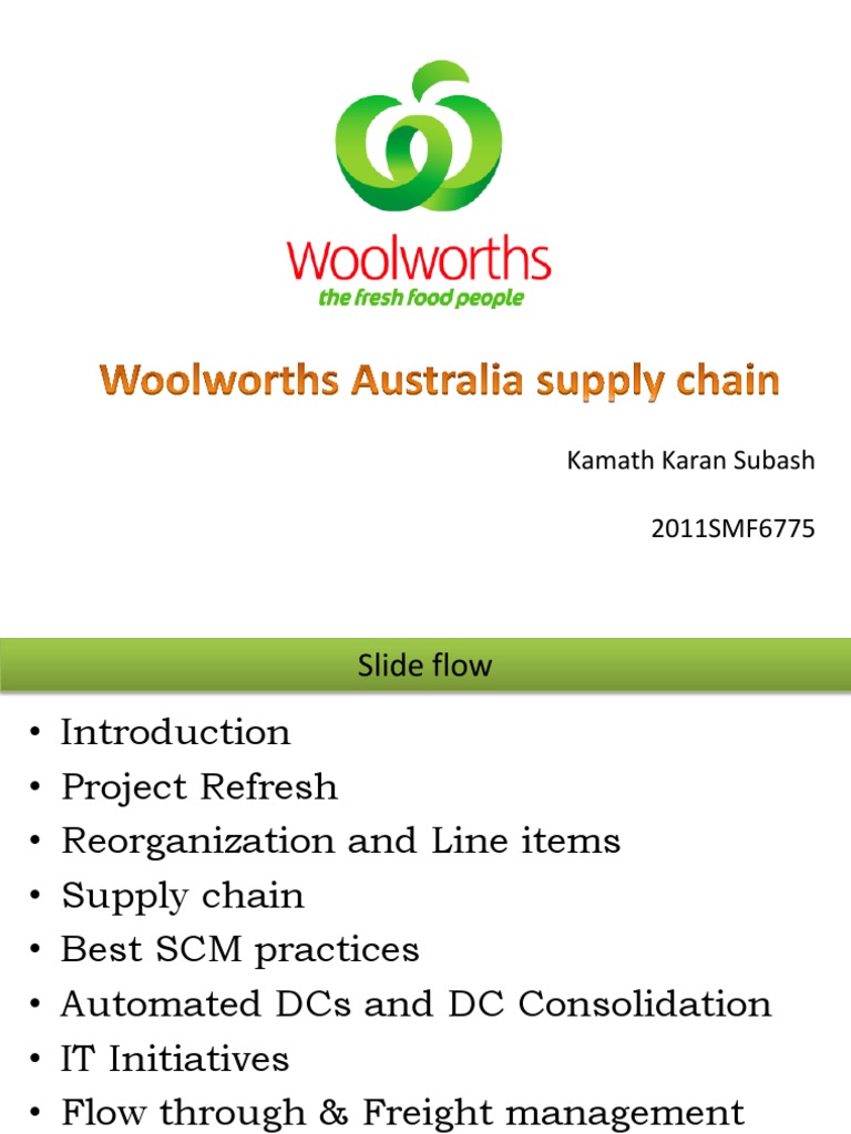 Woolworths Supply Chain Innovations | PDF | Supply Chain | Supply Chain ...