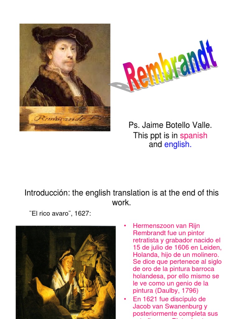 Rembrandt: Genio del Barroco Holandés | PDF | Rembrandt | Pinturas