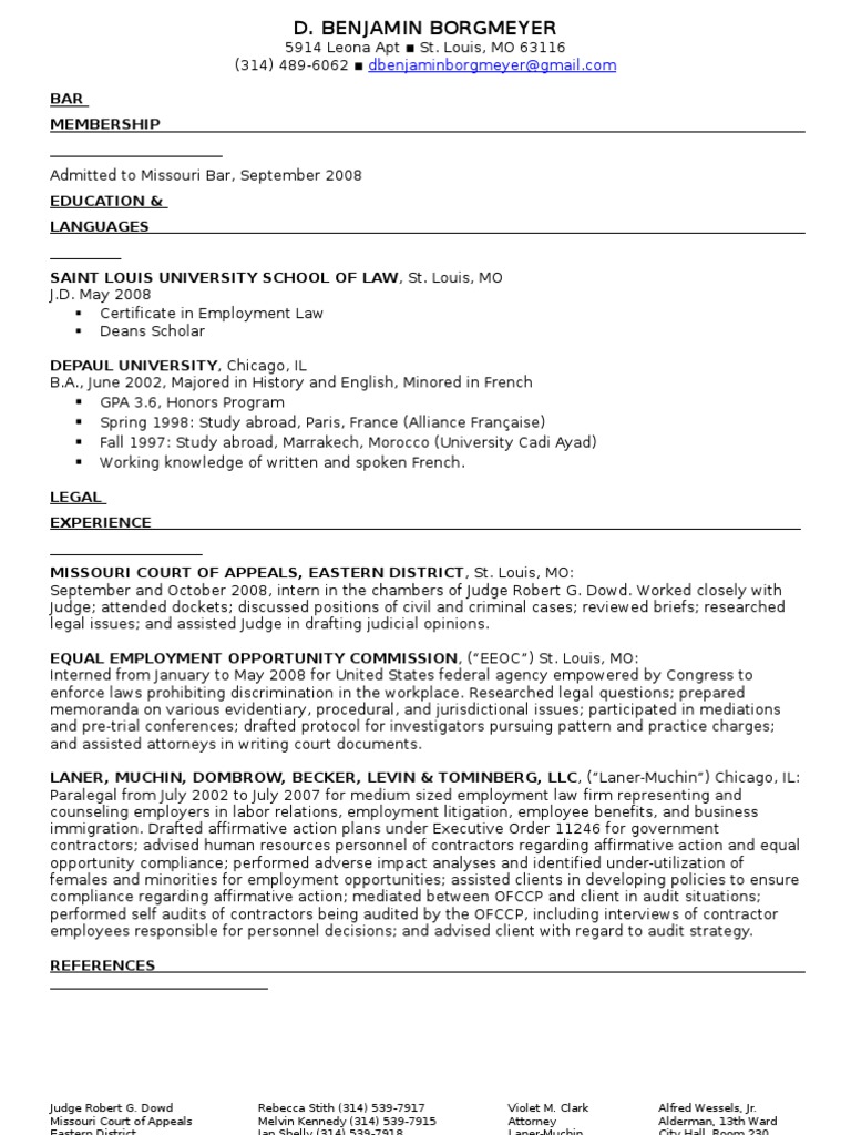 New Resume | PDF | Equal Employment Opportunity Commission | Missouri