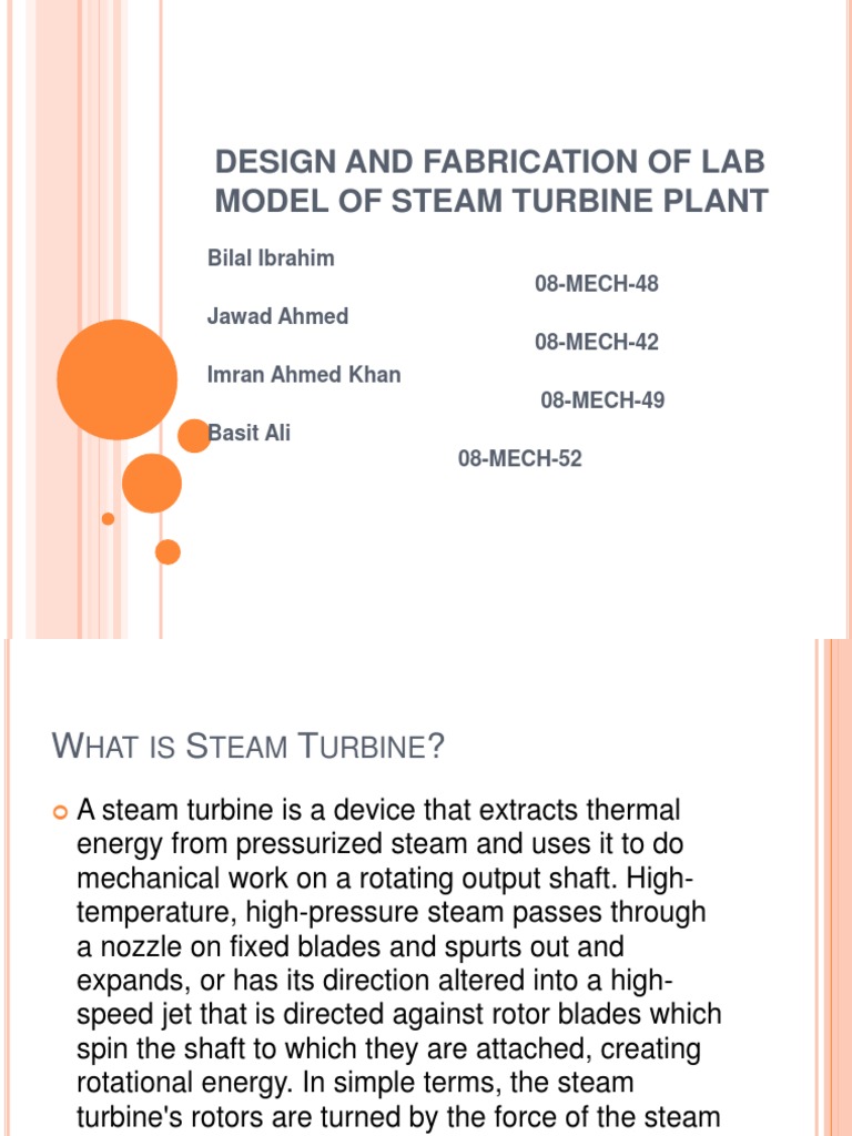 Design and Fabrication of Lab Model of Steam | PDF | Turbine | Steam