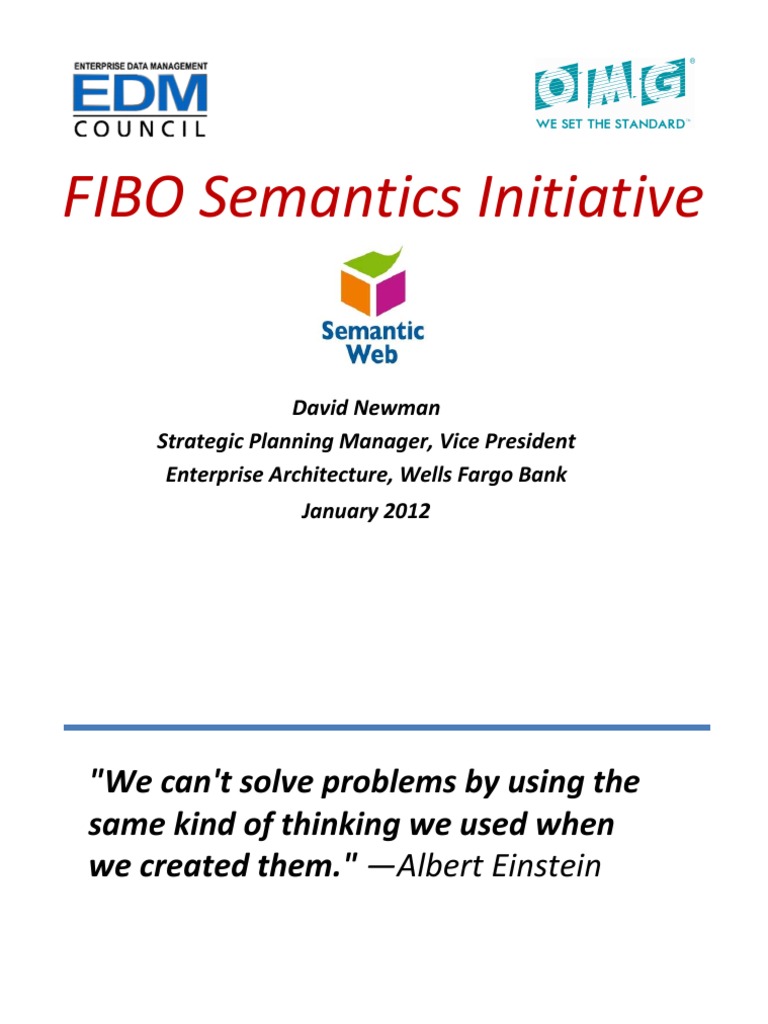 EDM Council - FIBO Semantics Initiative | Download Free PDF | Resource Description Framework ...
