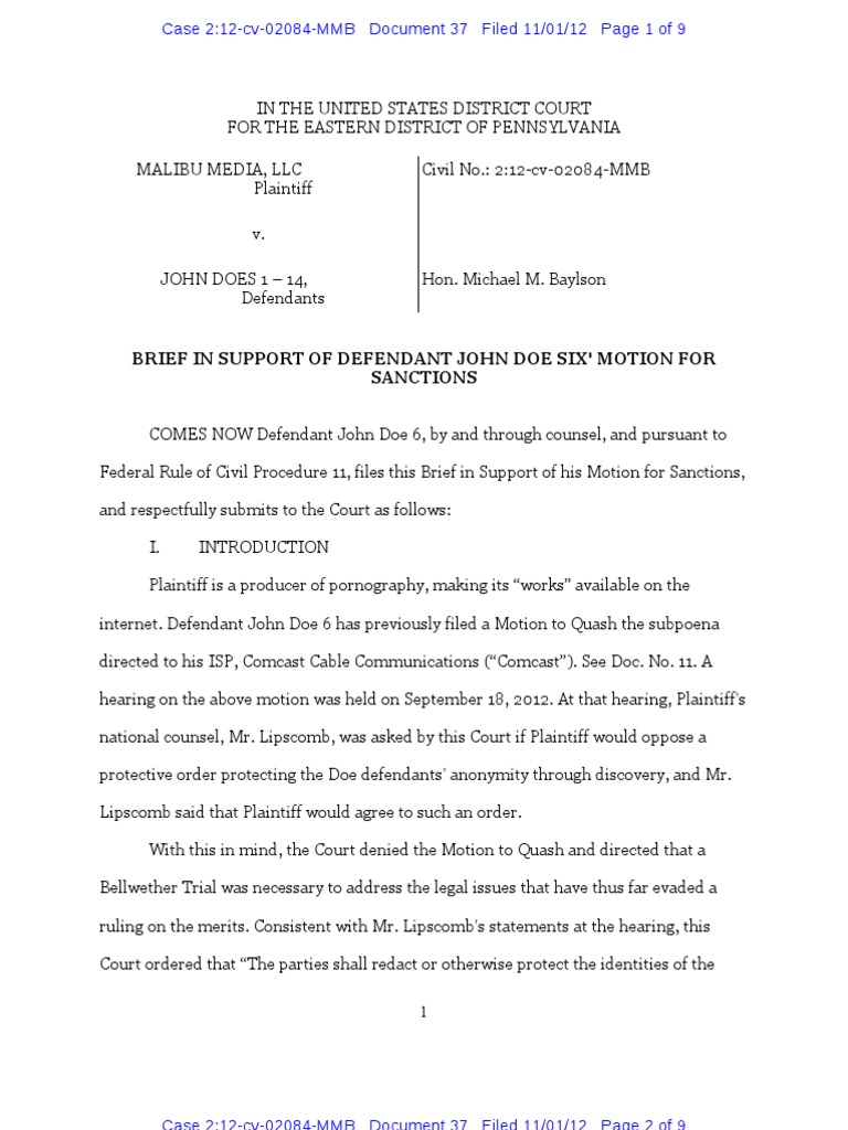 Sanctions Motion | PDF | Federal Rules Of Civil Procedure | Common Law