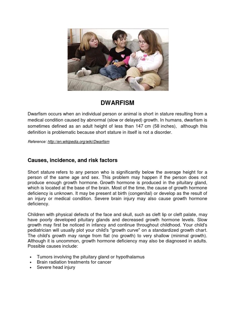 Dwarfism | PDF | Diseases And Disorders | Medical Specialties