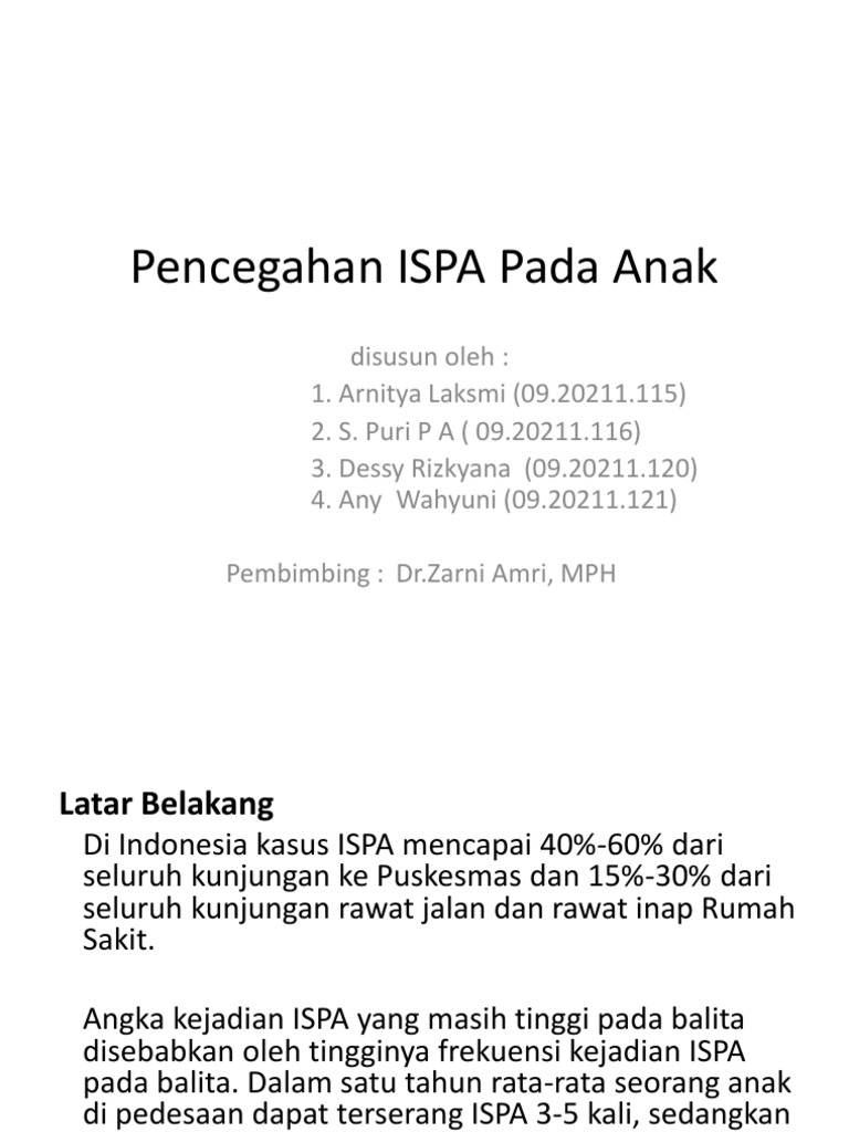 Pencegahan ISPA Pada Anak | PDF