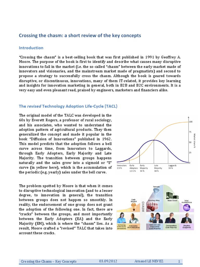 Crossing The Chasm - Key Concepts | PDF | Innovation | Business