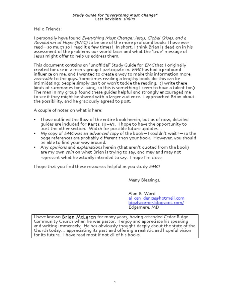 Everything Must Change - Guide | PDF | Mutual Assured Destruction ...