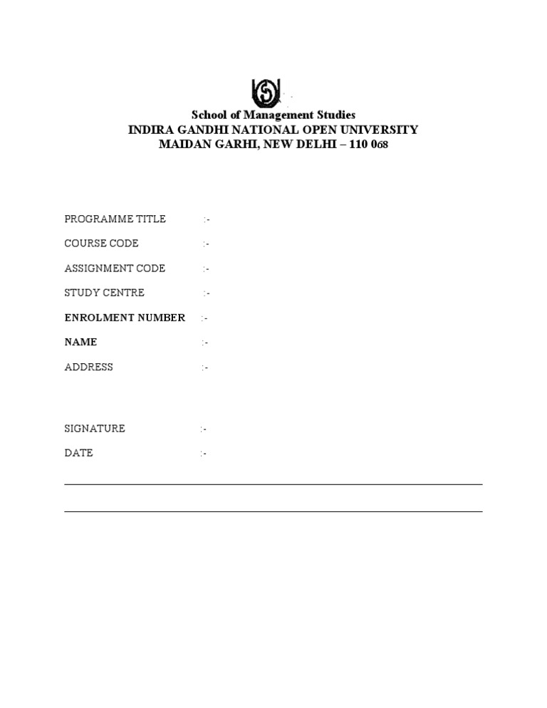 Assignment First Page Word | PDF | Business