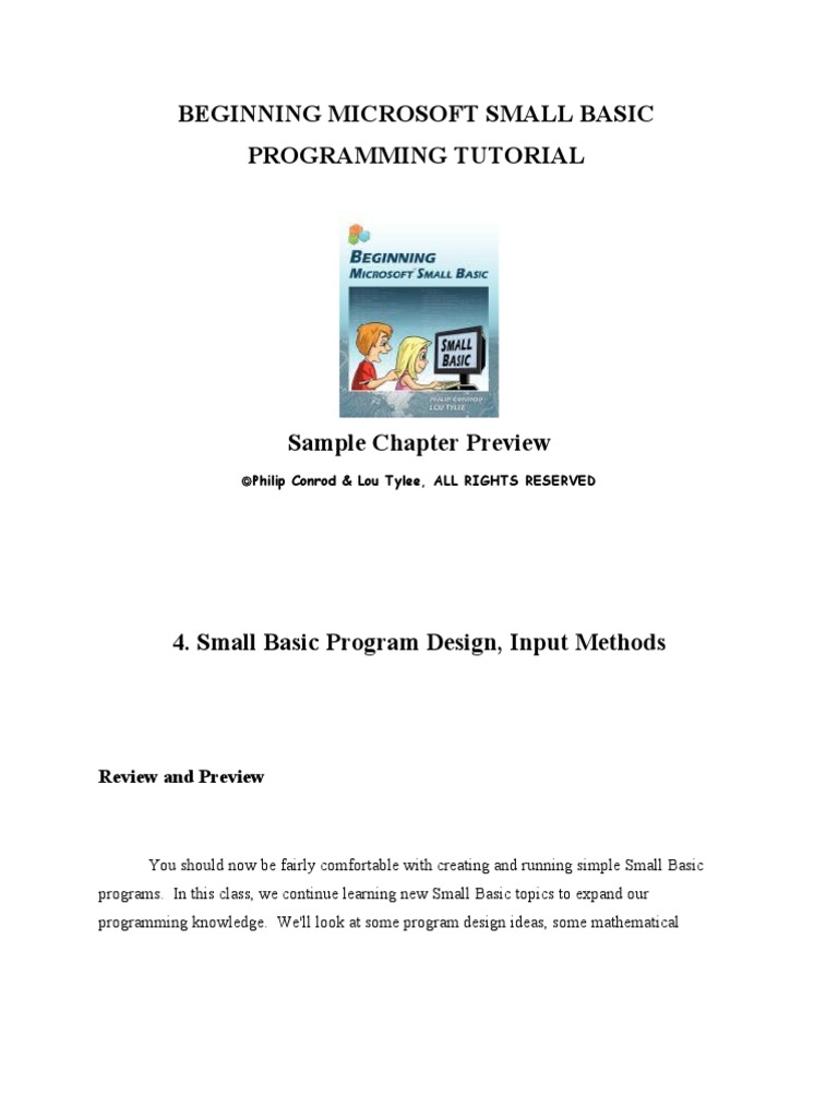Beginning Microsoft Small Basic | PDF | Subroutine | Computer Program