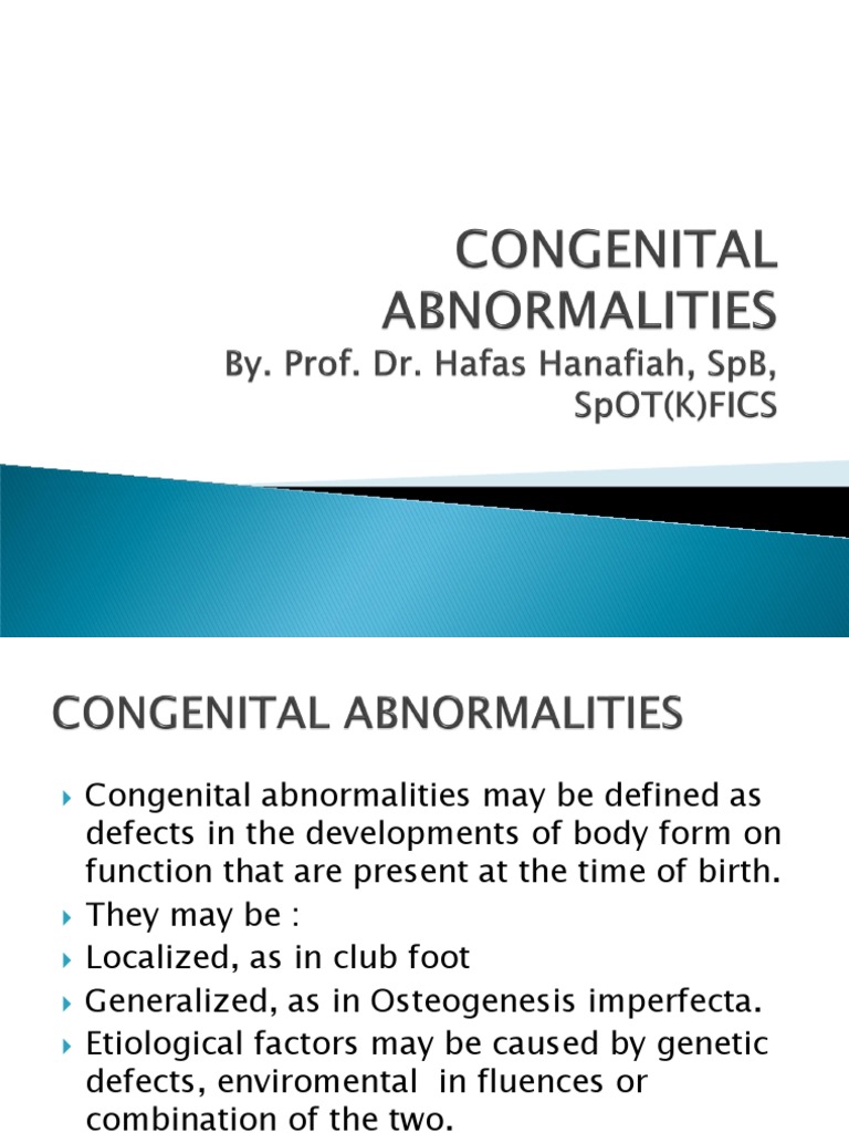 Congenital Abnormalities | PDF | Foot | Thumb