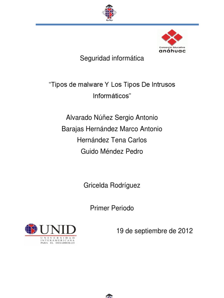 Tipos de Malware e Intrusos | PDF | Spamming | Malware