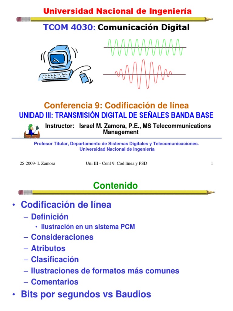 Lecture 9 Codificación de Línea y PSD | PDF | Electrónica ...