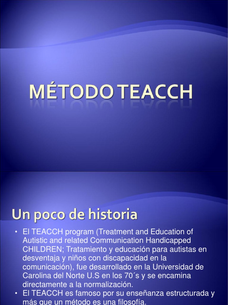 MÉTODO TEACCH | PDF | Espectro autista | Neurociencia