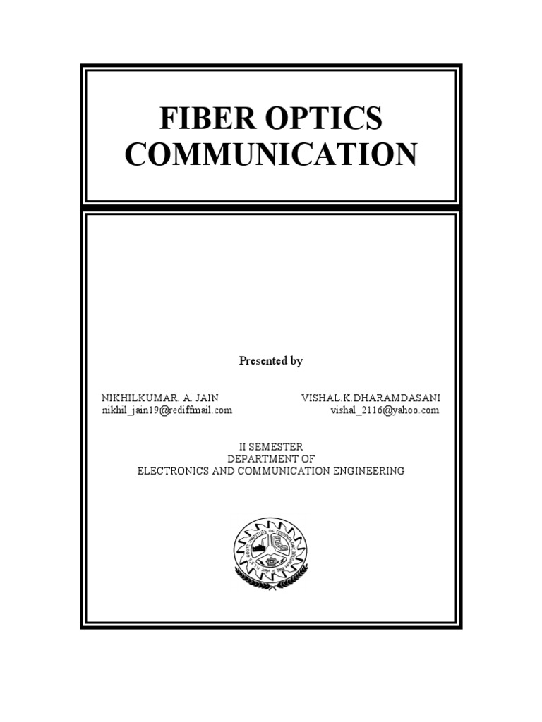 Fibre Optics Communication | PDF