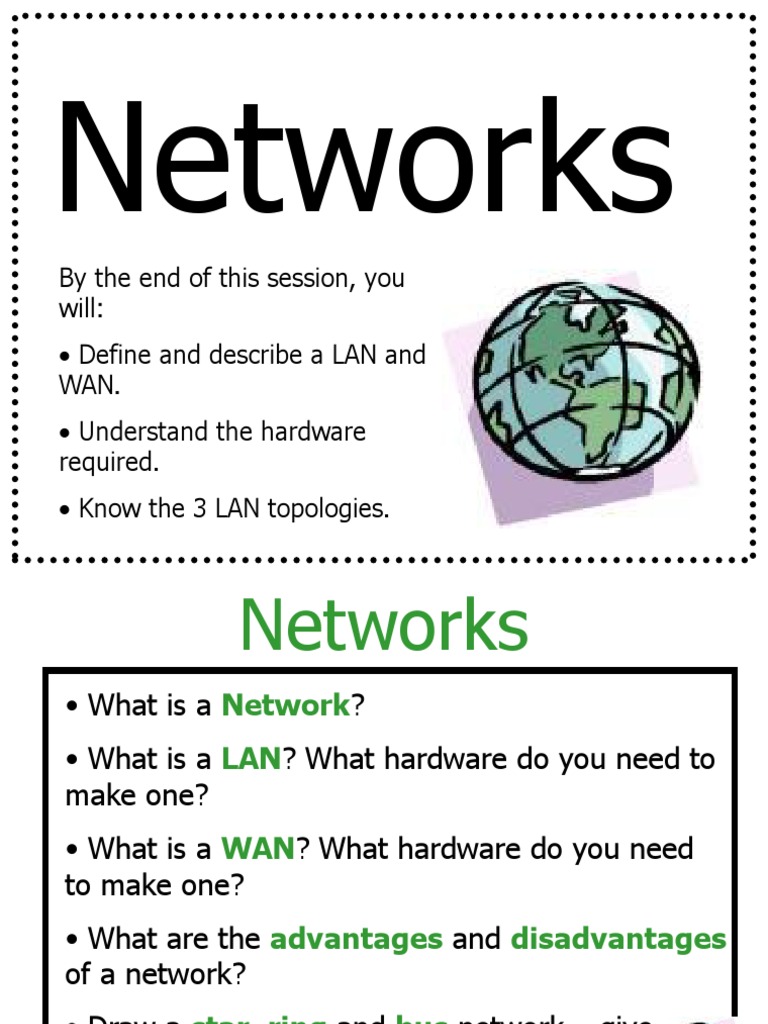 IGCSE Networks Presentation | PDF | Local Area Network | Network Topology