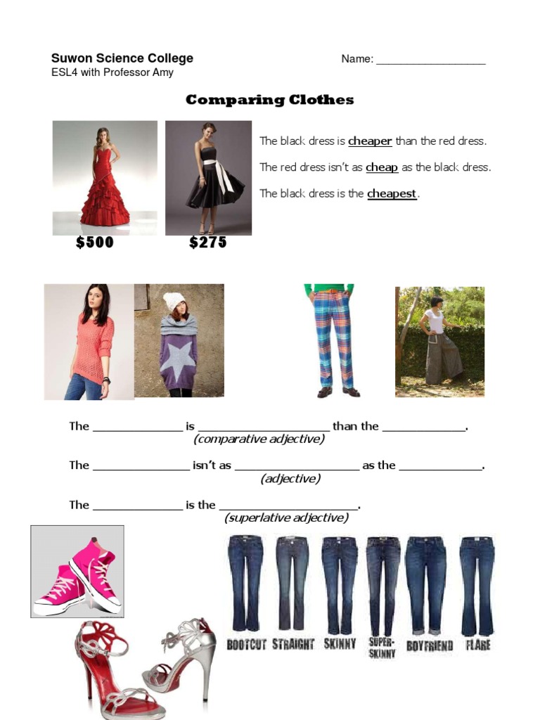 Comparing Clothes | PDF